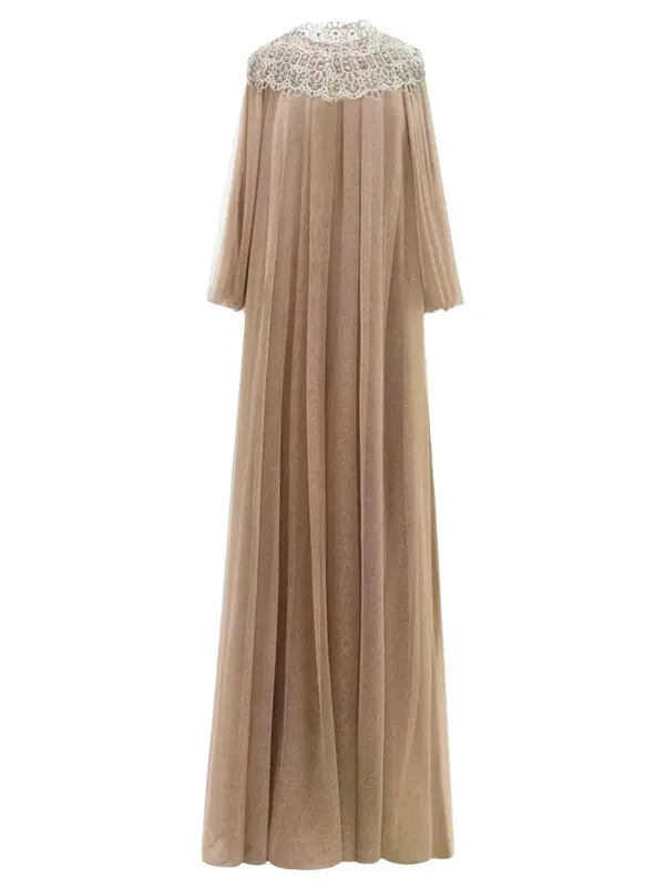 GEMY MAALOUF Lace-detail Gown - Neutrals