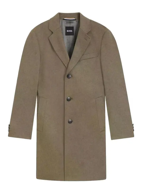 BOSS Button-closure Coat - Brown