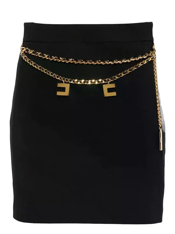 Elisabetta Franchi Chain-link Mini Skirt - Black