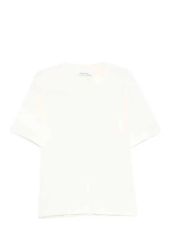 ÉTUDES STUDIO Embossed Logo T-shirt - Neutrals