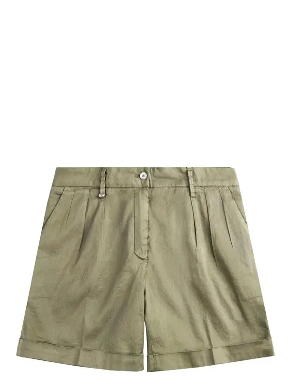 FAY Pleated Shorts - Green