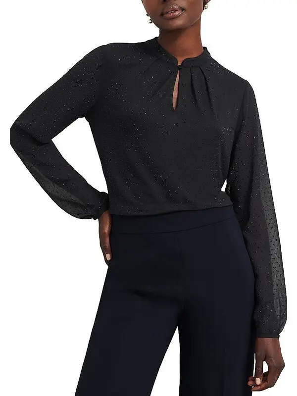HOBBS LONDON Shanice Sparkle Top - Hobbs Navy