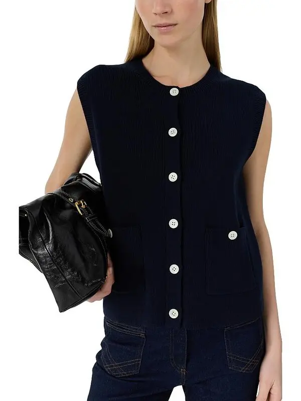 Gerard Darel Louve Vest - Navy