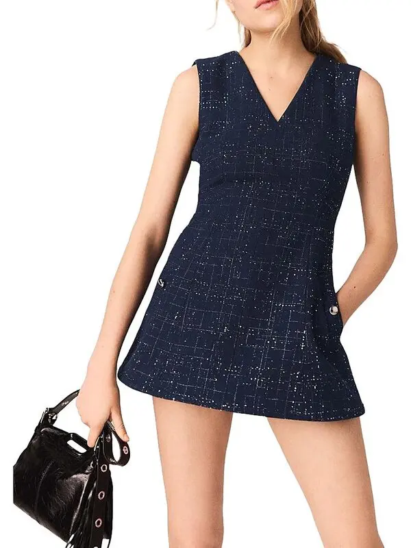 Maje Playsuit Dress - Navy