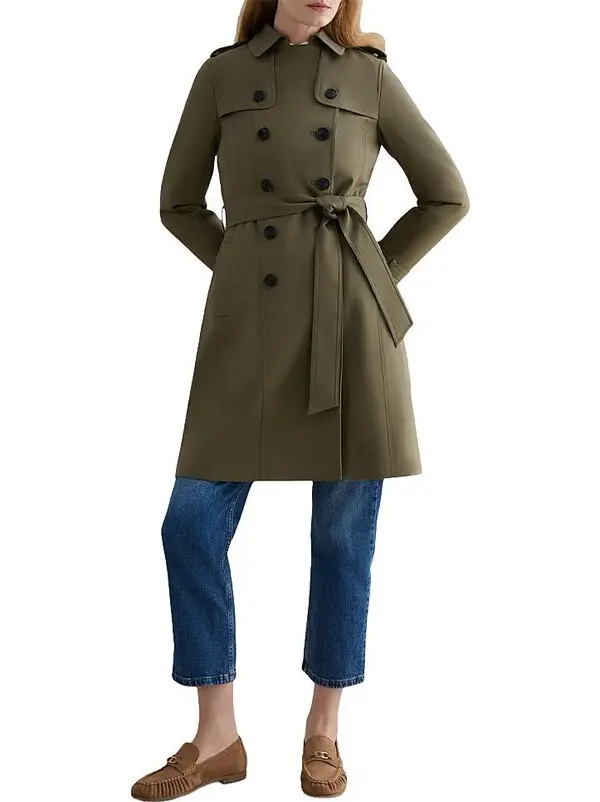 HOBBS LONDON Skylar Trench Coat - Olive Green