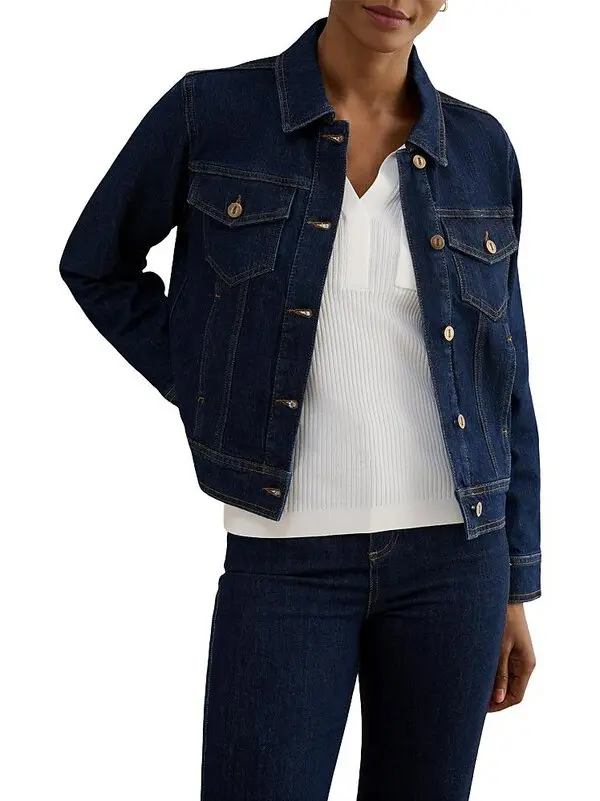 HOBBS LONDON Vivienne Denim Jacket - Indigo