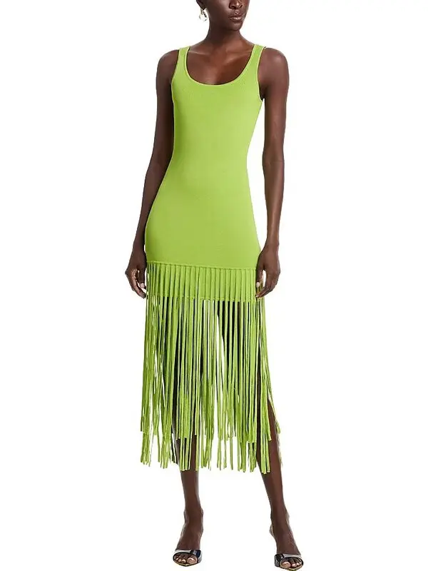TOCCIN Roxanne Scoop Neck Dress - Lime
