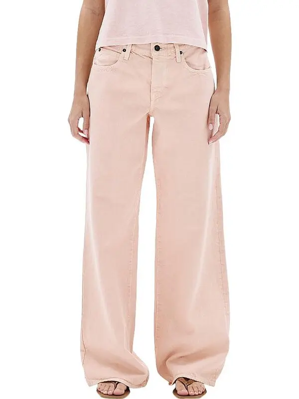 SLVRLAKE Mica Low Rise Relaxed Wide Leg Jeans - Desert Rose