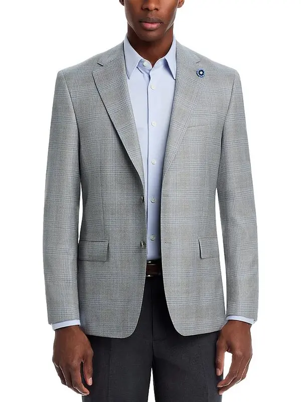 Hart Schaffner Marx Classic Fit Tonal Plaid Sport Coat - Grey/ Blue
