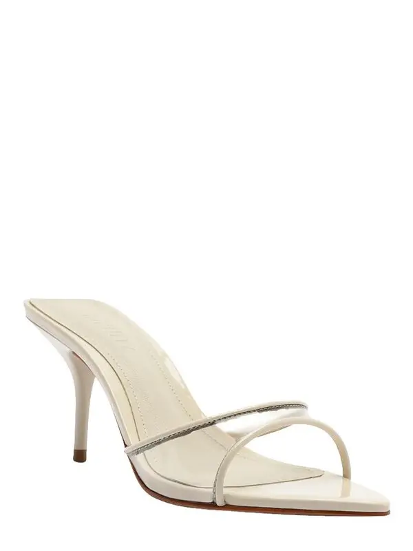 Schutz Elodie Vinyl Sandals - Sugar White