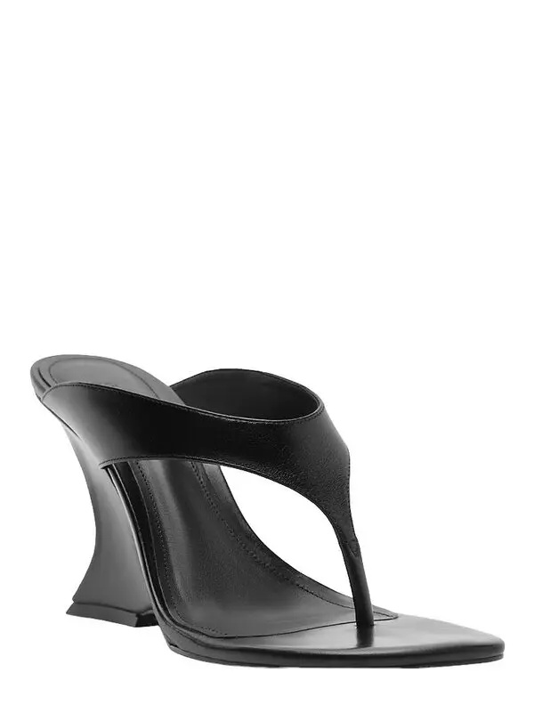 Schutz Maya Wedge Sandals - Black