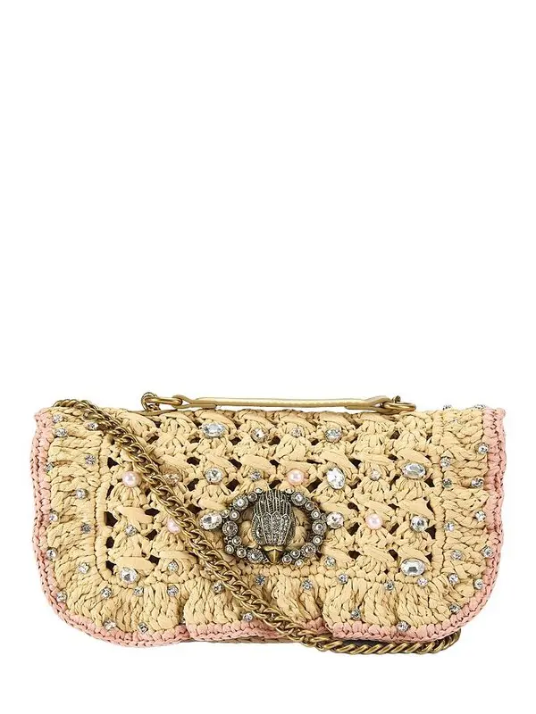 Kurt Geiger Chelsea Small Ruffle Shoulder Bag - Open Beige
