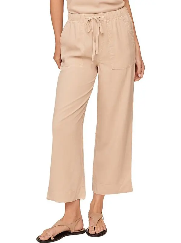 Bella Dahl Easy Pocket Wide Leg Cropped Pants - Linen Sand
