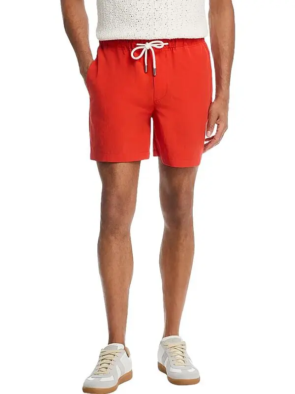 FRAME Washed Nylon Shorts - Washed Red