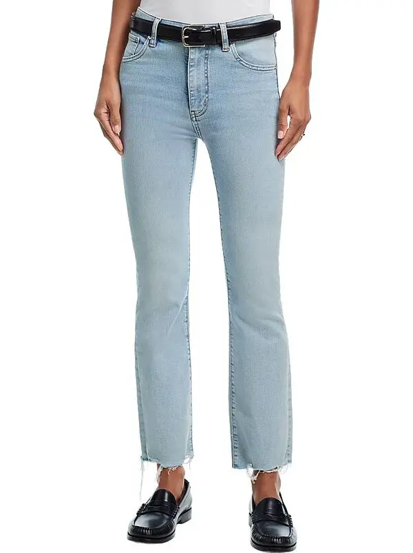FRAME The Reboot Mid-rise Crop Jeans - Tribute Raw Fray