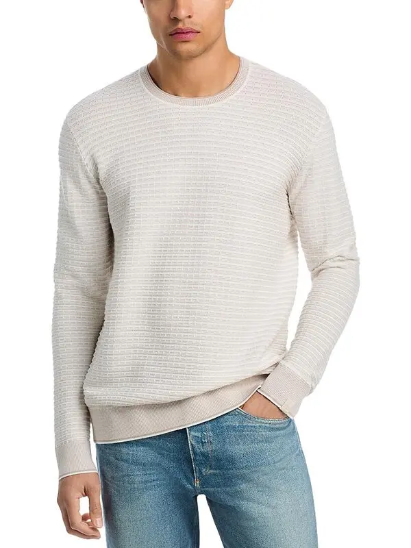 Rag & Bone Harvey Stripe Crewneck Sweatshirt - Chalk
