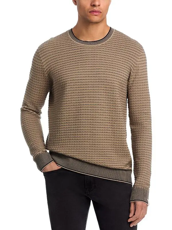 Rag & Bone Harvey Stripe Crewneck Sweatshirt - Gray