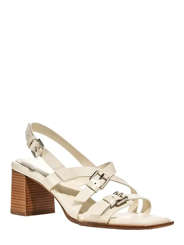 Rag & Bone Harlow Mid Heel Sandals - Antique White