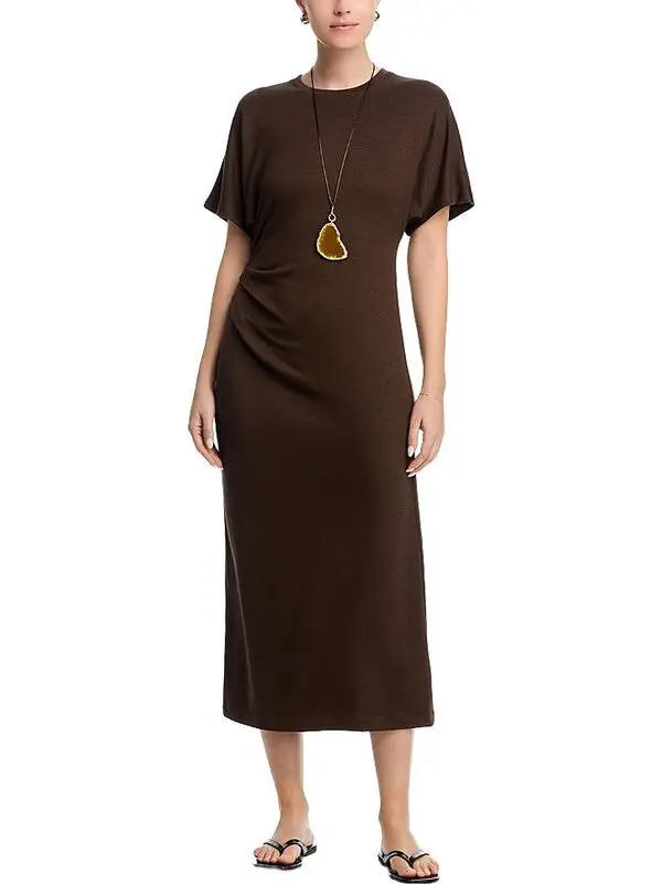 Vince Ruched Midi Dress - Willow