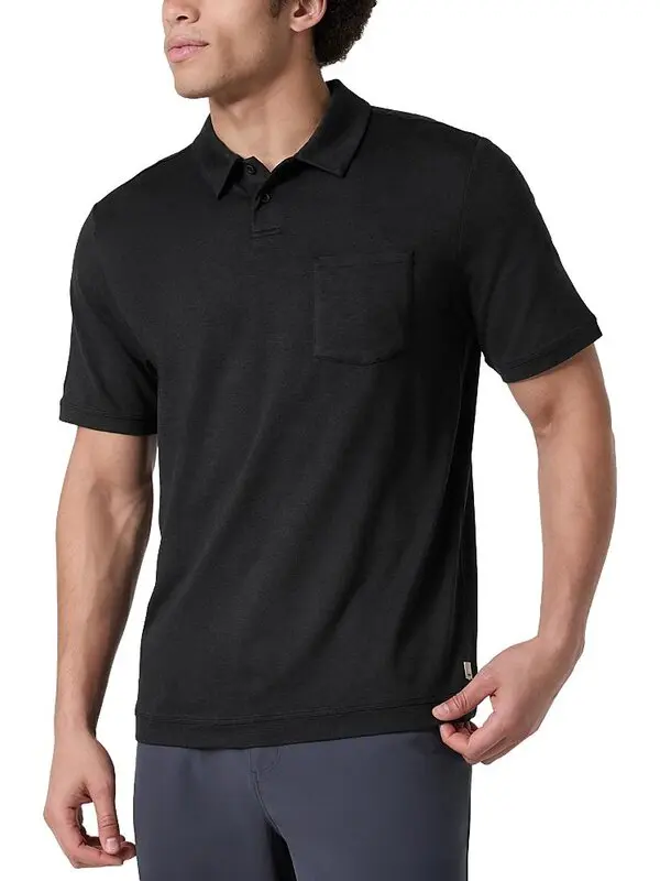 Vuori Ponte Perf Polo Shirt - Black Heather