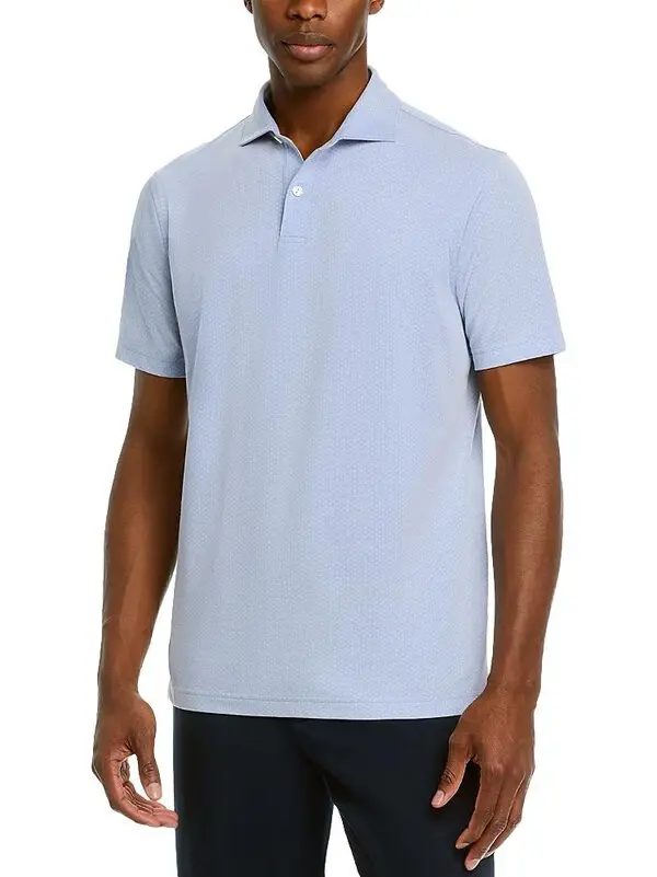 Peter Millar Crown Crafted Albatross Cotton-blend Pique Polo - Dusk Blue