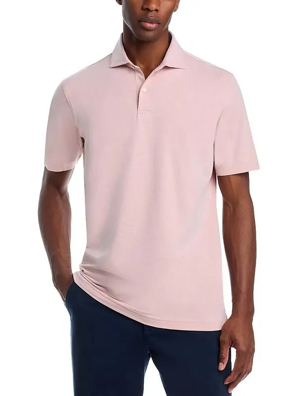 Peter Millar Crown Crafted Albatross Cotton-blend Pique Polo - Faded Scarlet