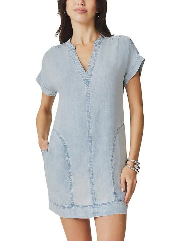 Splendid Ivy Mini Dress - Bleached Indigo