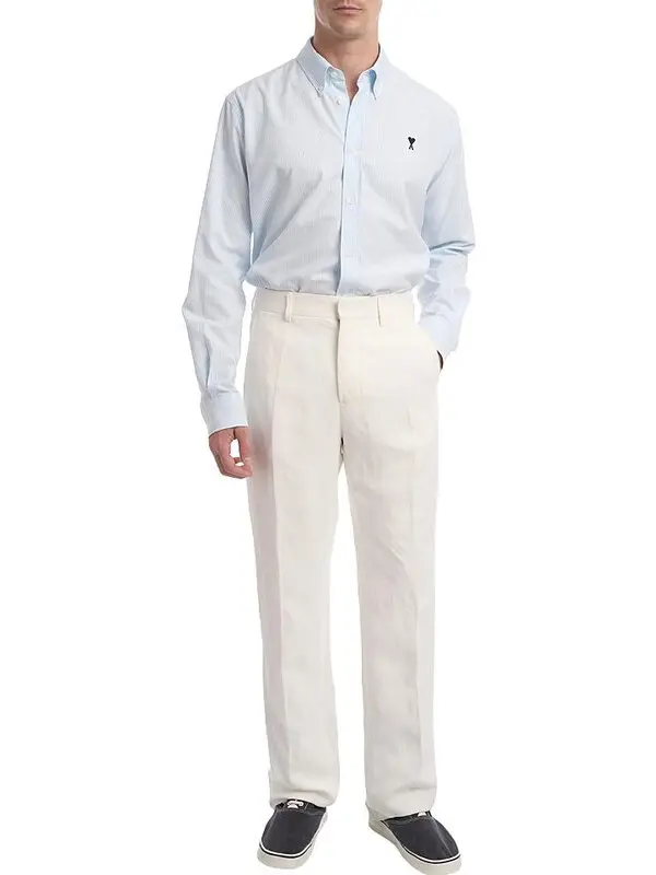 Ami Straight Trousers - Blanc Creme