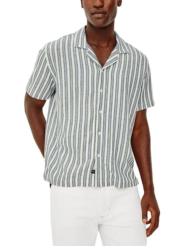Rails Fielder Stripe Shirt - Marine White Stripe