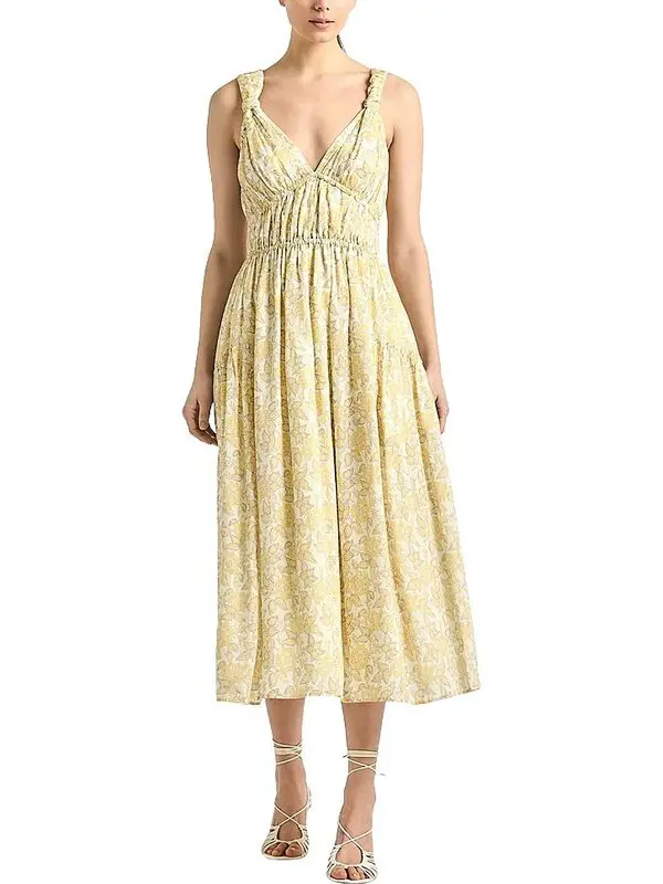Derek Lam 10 Crosby Sorrel Printed Dress - Valiase Yellow Floral