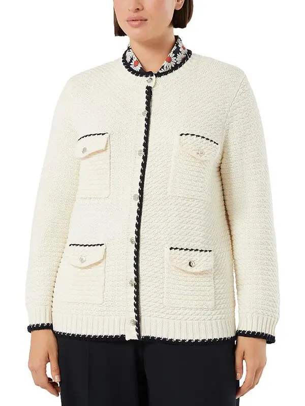 Marina Rinaldi Mrsarmony Cardigan Sweater - Ivory