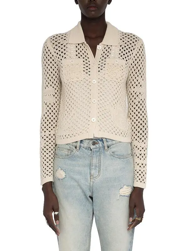 Zadig&Voltaire Voltyz Crochet Cardigan - Ecru