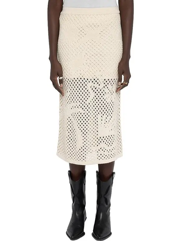 Zadig&Voltaire Soly Colin Midi Skirt - Ecru