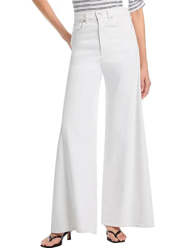 Veronica Beard Vicki High-rise Extra Wide Leg Jeans - White