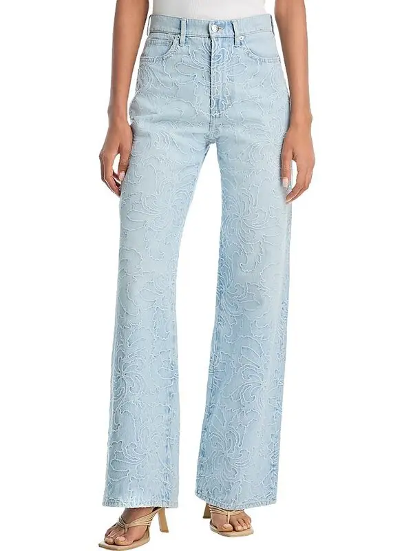 Veronica Beard Taylor High-rise Wide-leg Jeans - Sun Spark