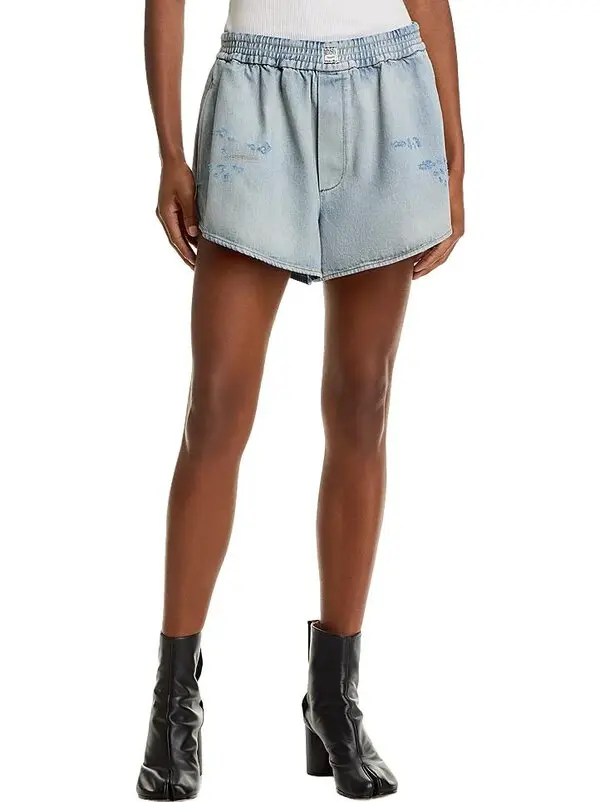 MAISON MARGIELA Destructed Denim Shorts - Light/blue