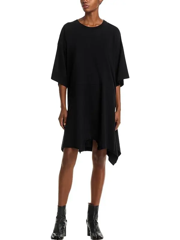 MAISON MARGIELA Asymmetrical Cotton Dress - Black