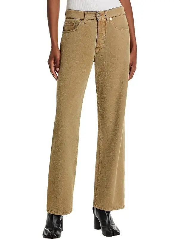 MAISON MARGIELA Coated Straight-leg Pants - Sandy Beige
