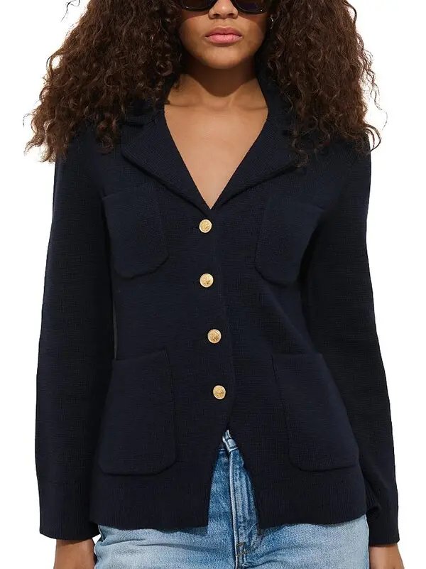 ALEX MILL London Sweater Jacket - Navy