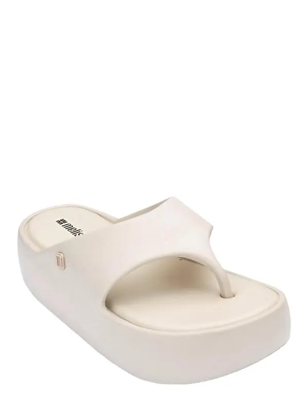 Melissa Free Thong Platform Sandals - Beige