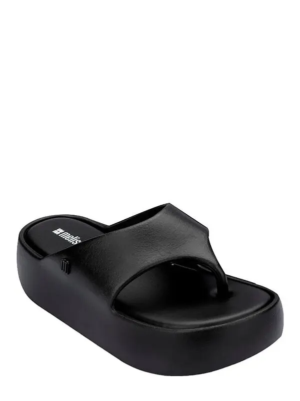 Melissa Free Thong Platform Sandals - Black