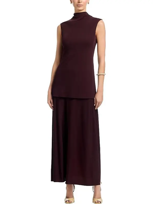JIL SANDER Double Layer Midi Dress - Plum