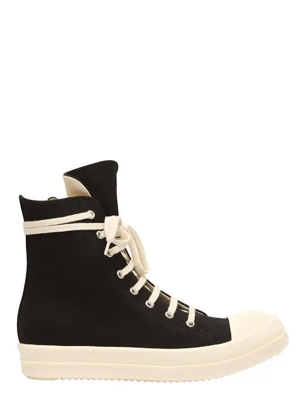 Rick Owens Denim Sneaks - Black/milk