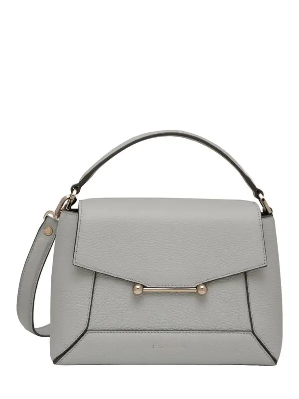 Strathberry Mosaic Leather Top Handle Bag - Marble Grey