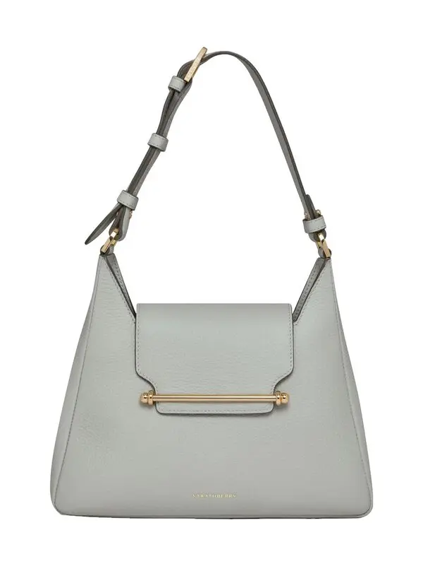 Strathberry Multrees Leather Hobo Bag - Marble Grey