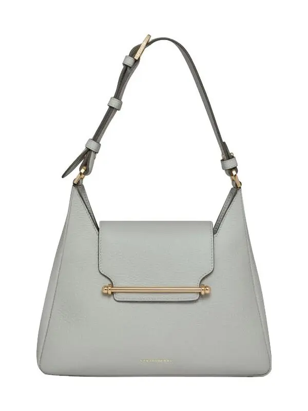 Strathberry Multrees Leather Hobo Bag - Marble Grey