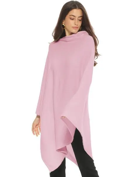 MONTICELLI CASHMERE Cashmere Long Poncho - Baby Pink