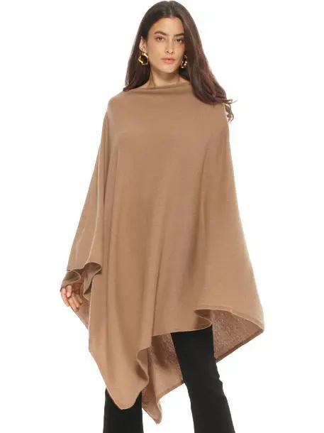 MONTICELLI CASHMERE Cashmere Long Poncho - Camel