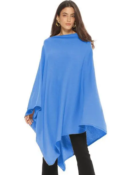 MONTICELLI CASHMERE Cashmere Long Poncho - Jeans