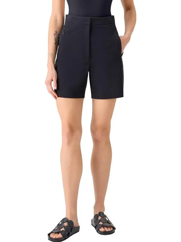 Akris Filia High-waist Gabardine Shorts - Black
